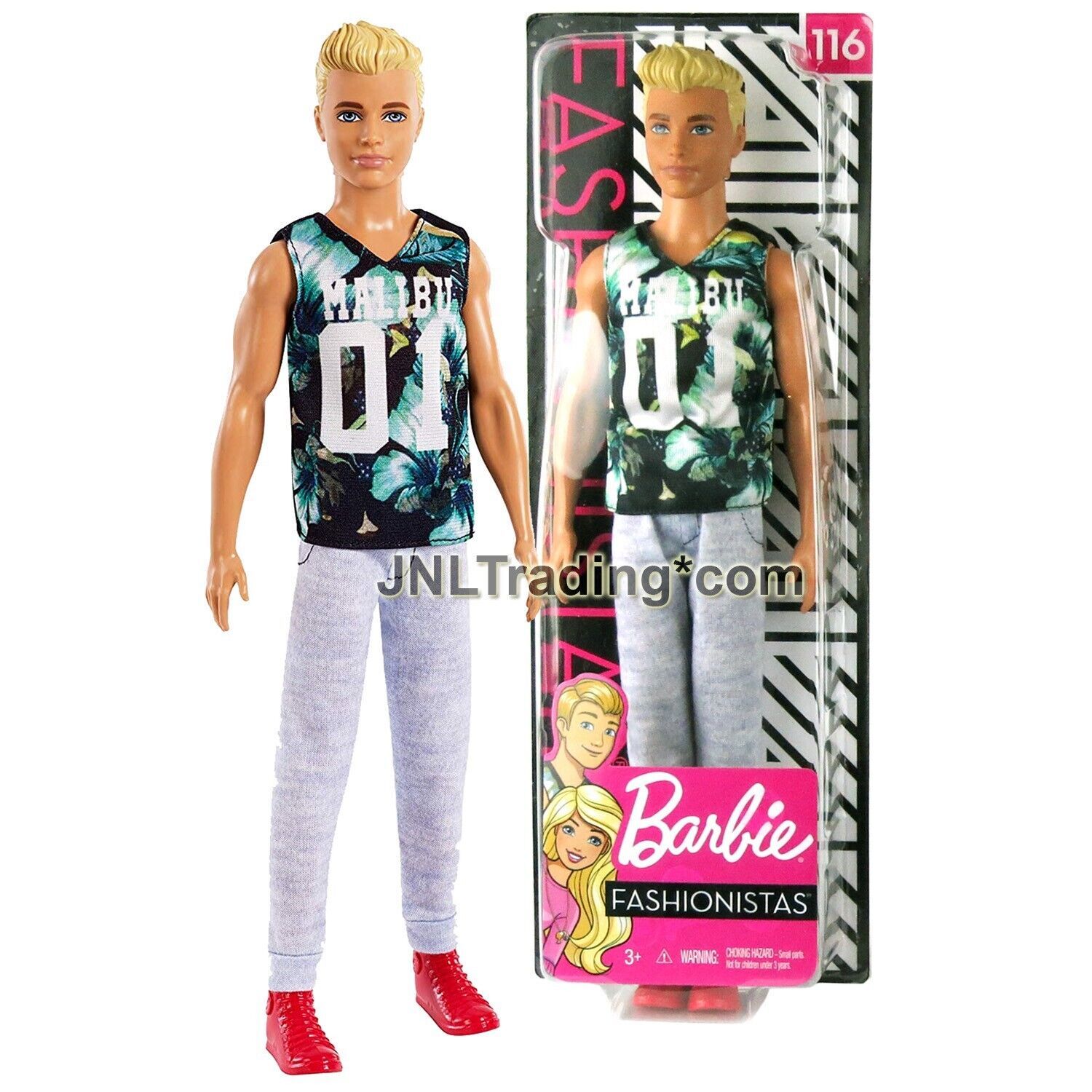 Yr 2018 Barbie Fashionistas Doll #116 Caucasian KEN FXL63 Game Sunday ...