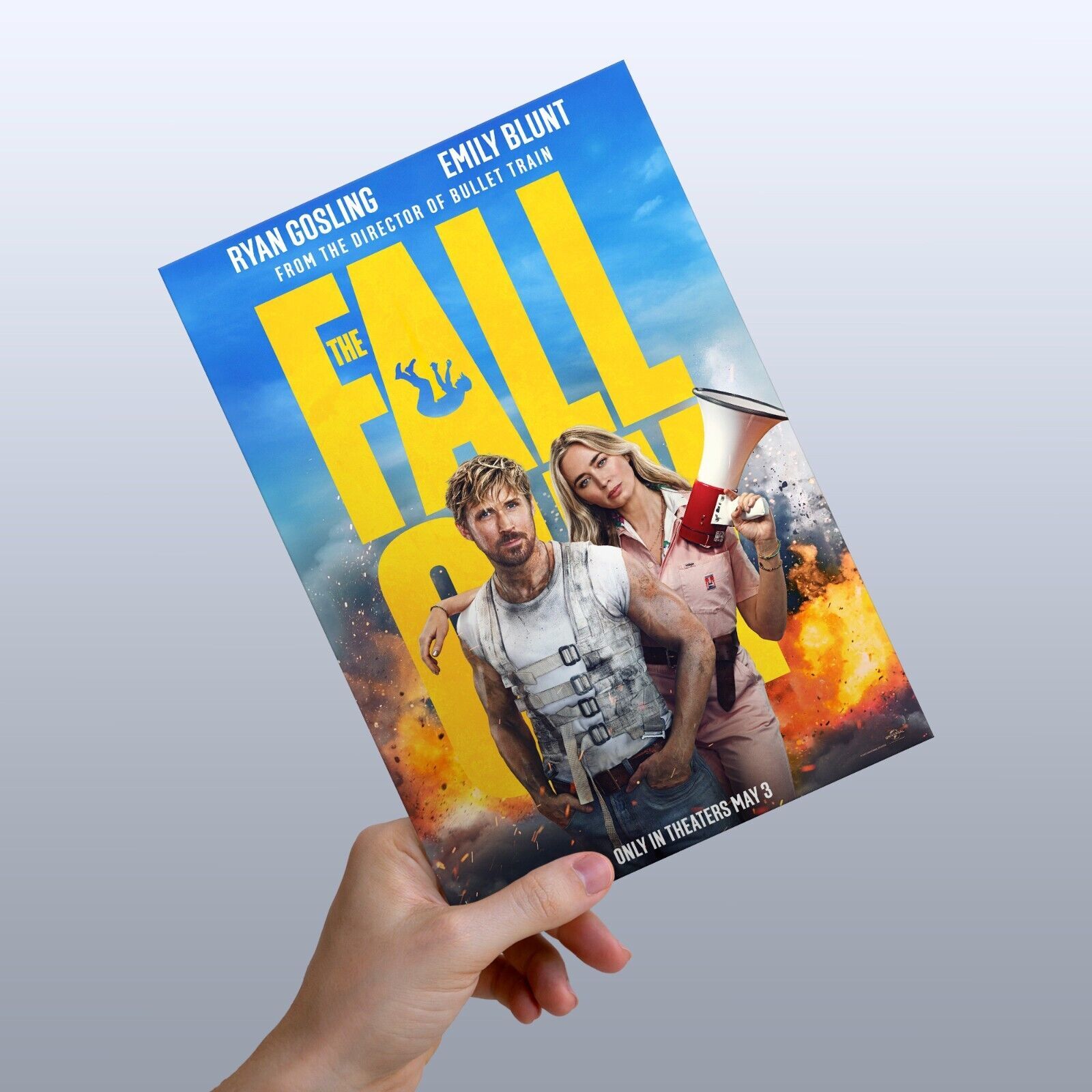 THE FALL GUY movie poster. Ryan Gosling 2024 Film Poster Wall Art Home ...