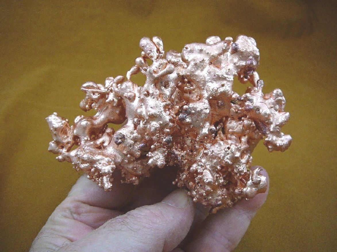R600-565 solid 1.3 lb Copper free form KEWEENAW element metal Michigan ...