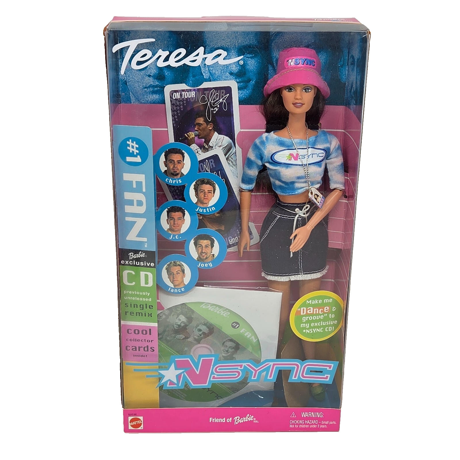 2000 Y2K NSYNC # 1 FAN TERESA BARBIE DOLL # 50536 CD + CARDS MATTEL NEW ...