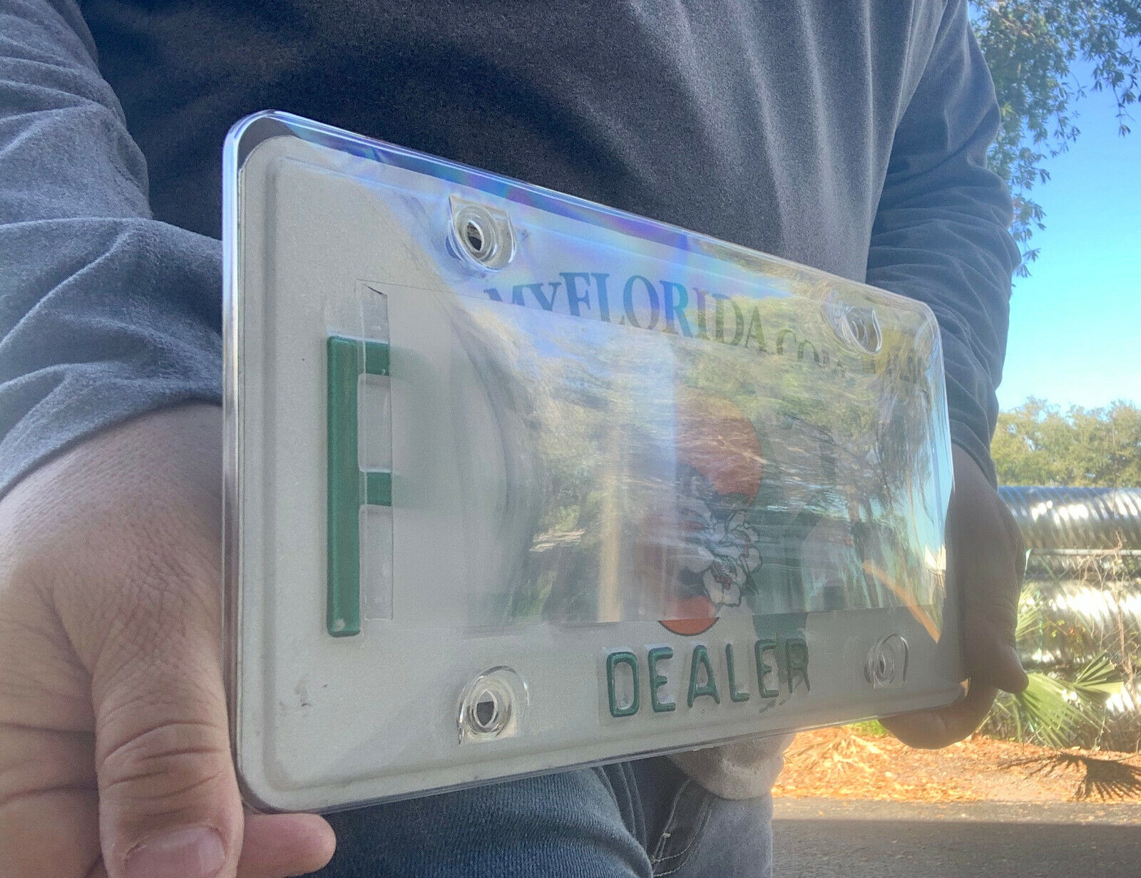 Clear Lens License Plate Cover against Red Light / Speed Photo Camera ...