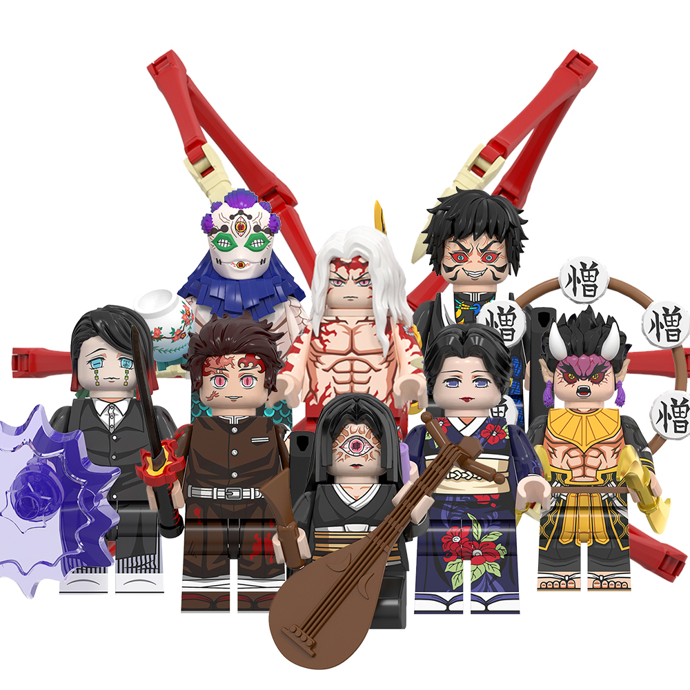 8pcs Demon Slayer Tanjiro Muzan Kibutsuji Hantengu Gyokko Tamayo ...