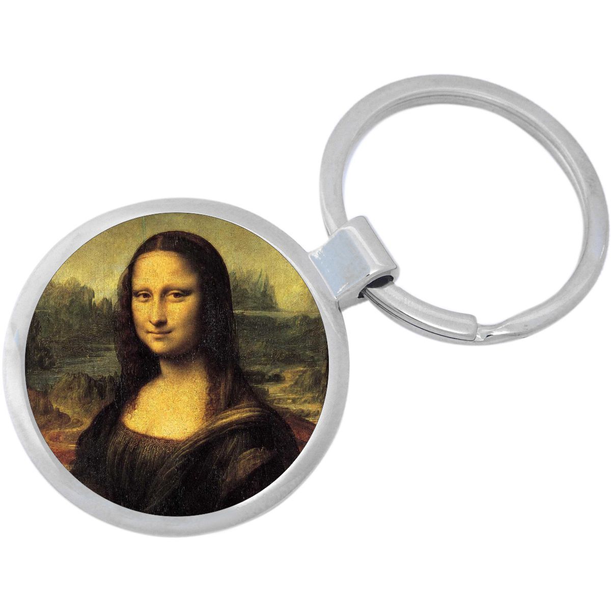 Mona Lisa Photo Keychain - Includes 1.25 Inch Loop for Keys or Backpack ...
