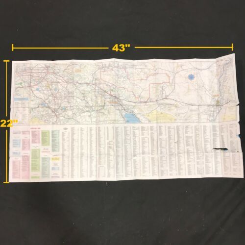 AAA Riverside Country and City Vintage 1989 Folded Street Tour Driving ...