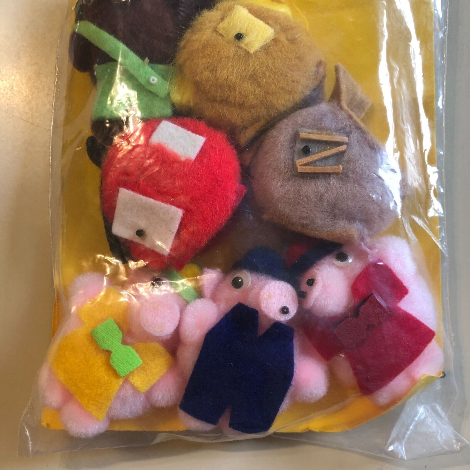Monkey Mitt Finger Puppets Three Little Pigs Vintage Story Aid ...