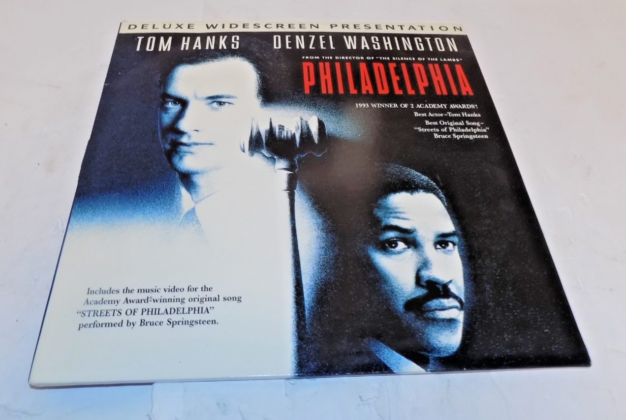 Philadelphia LaserDisc LD Delux Widescreen Movie Tom Hanks Denzel ...
