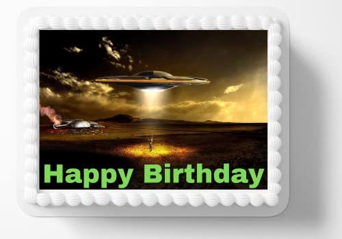 Alien Spaceship Edible Image Edible Cake Topper Frosting Sheet Icing ...
