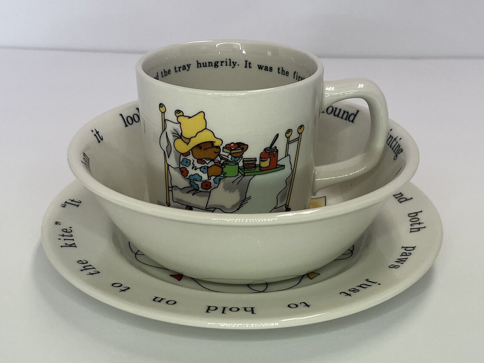 Paddington Bear Mug Bowl & Plate Set Coalport Eden Toys Nursery Ware ...
