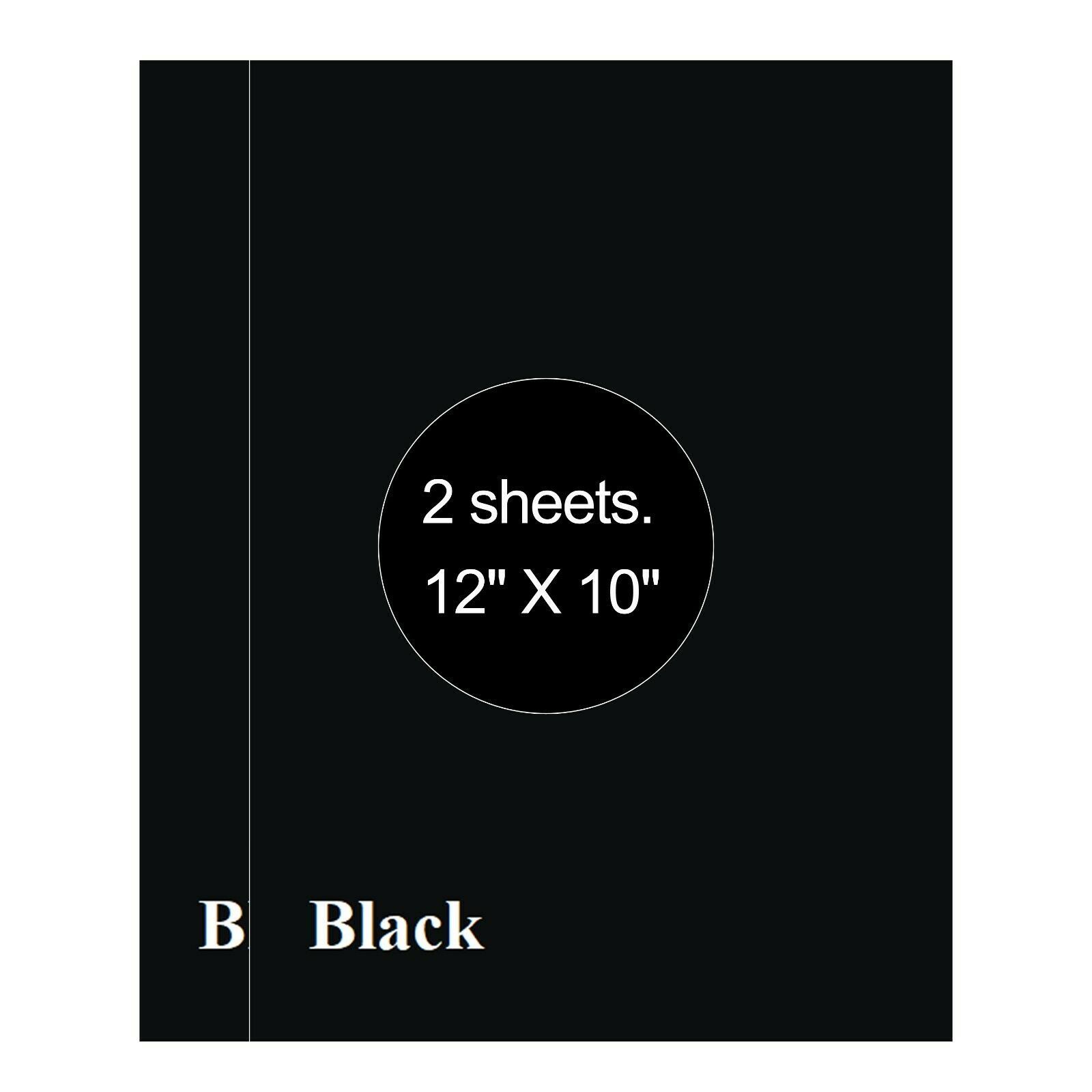 2 Sheet Black HTV Iron On Heat Transfer Vinyl for T-Shirts Cricut ...