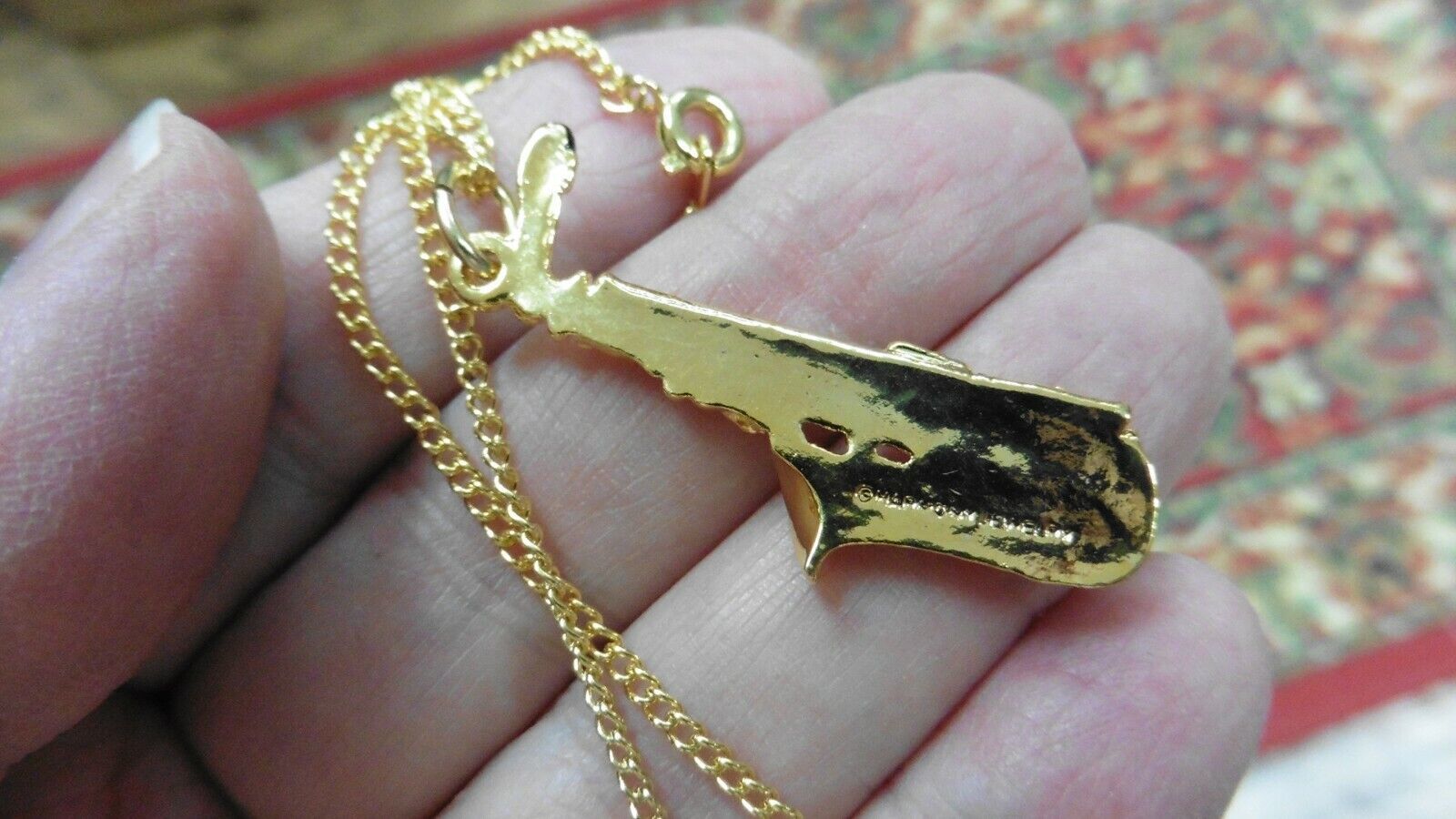 (M-15-C) ALTO SAX Saxophone NECKLACE jewelry 24k gold plate I love ...