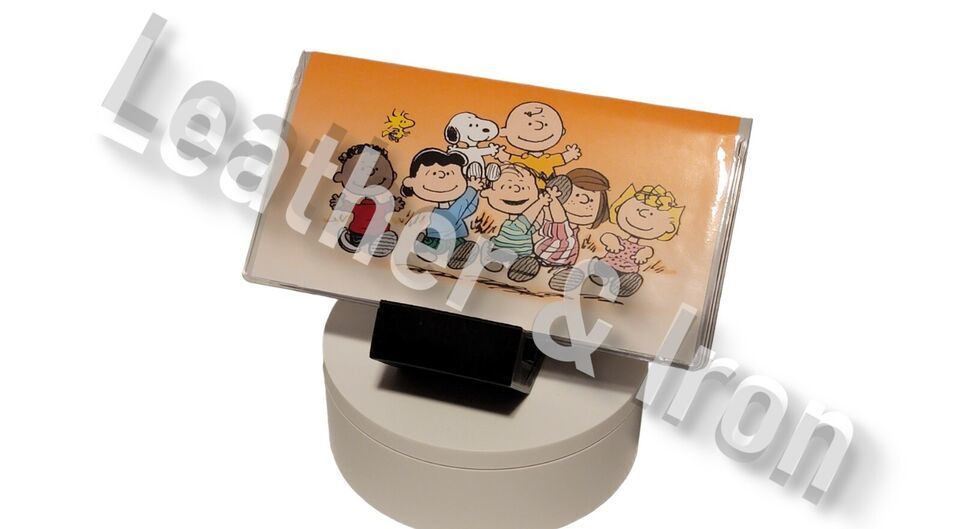 New Peanuts Gang Snoopy Design Vinyl Checkbook Cover Orange - ID ...