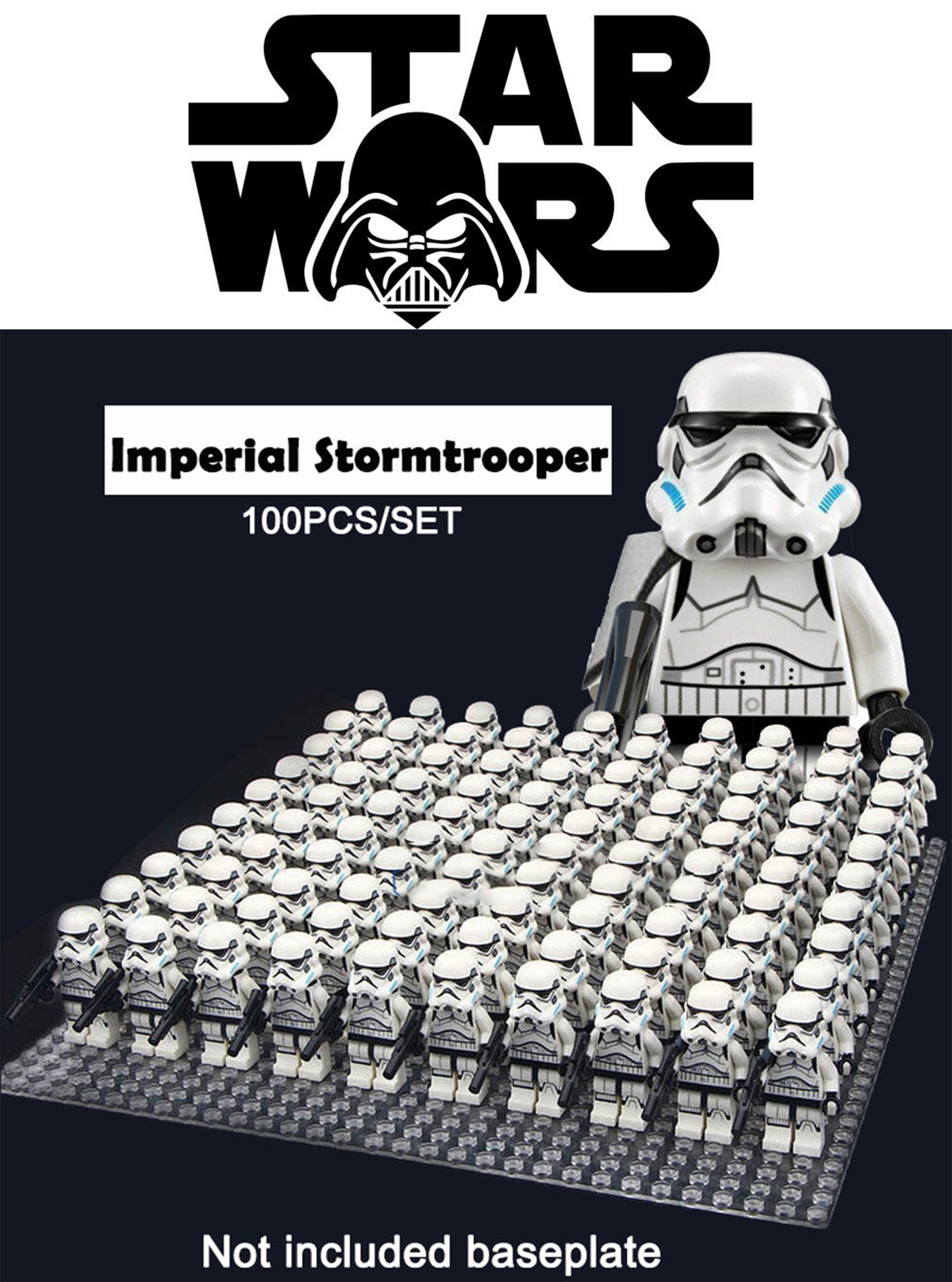 100pcs/set Star Wars Imperial Stormtroopers Army Set Minifigures Lot ...