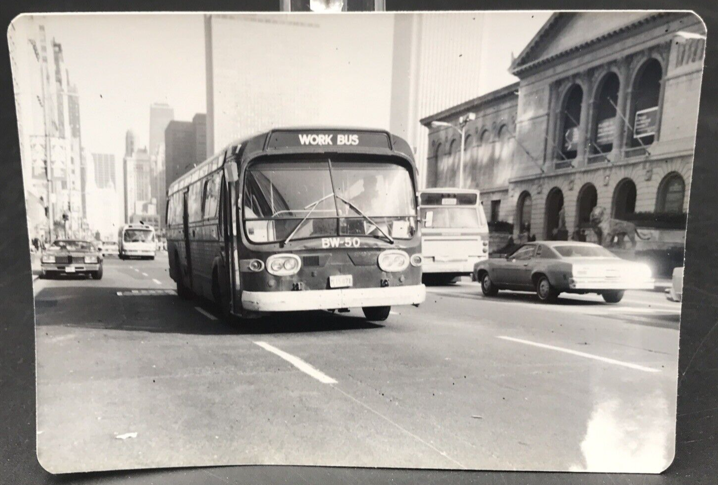 Chicago Transit Authority Bus CTA #BW-50 Work Bus B&W Photograph ...