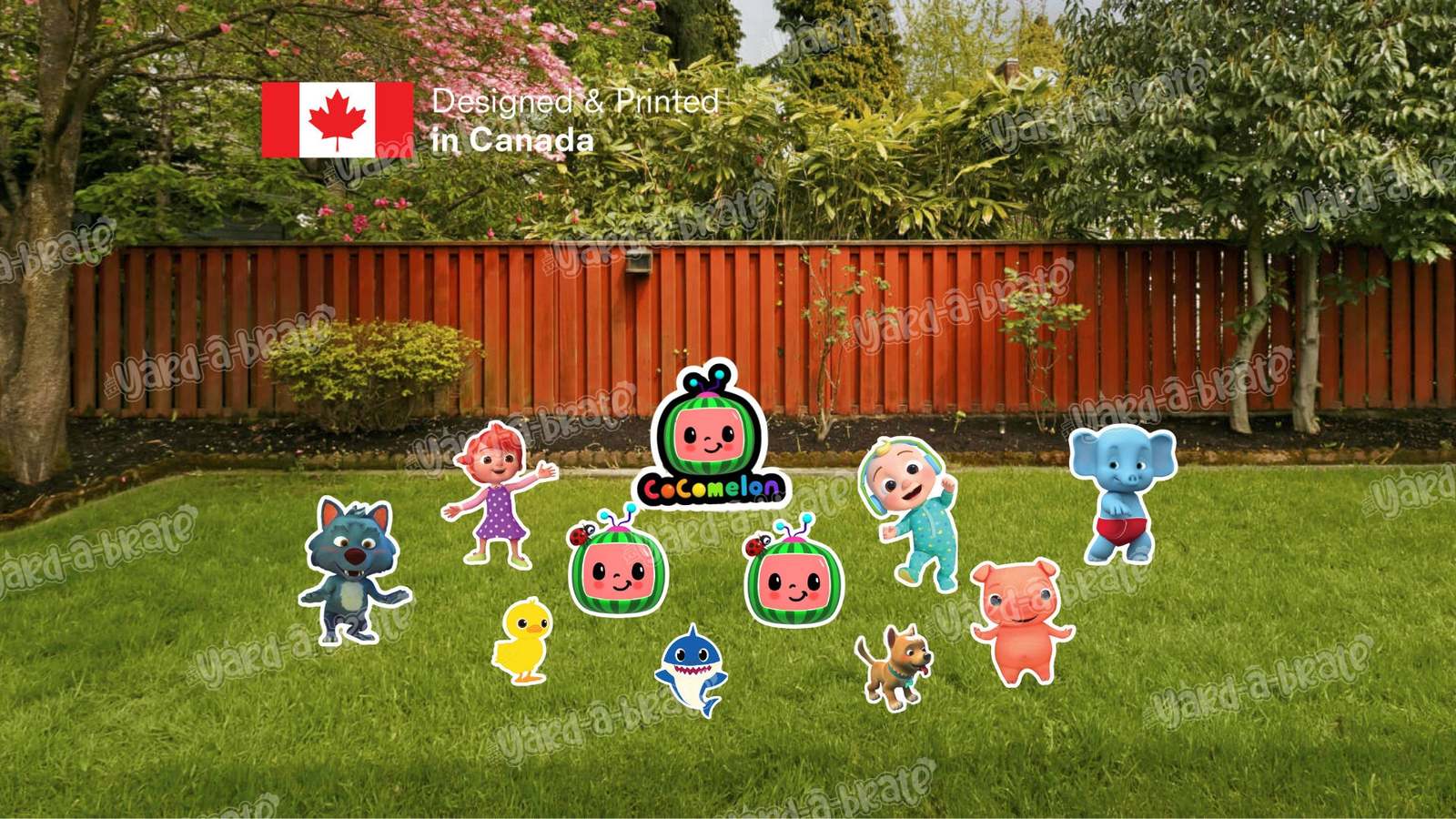 Yard Sign Cocomelon Package - Sign 20" Tall Total 11 pcs Birthday Party ...