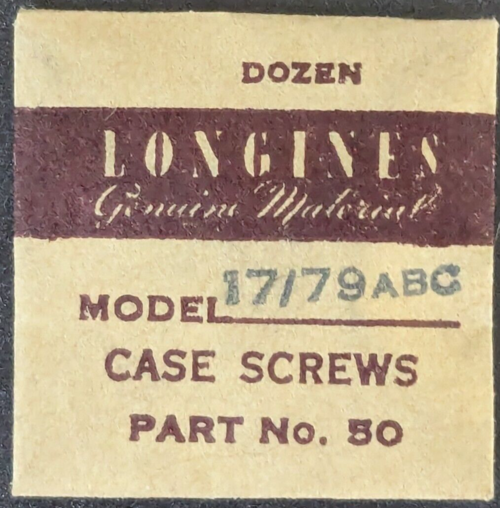 Pack of 12 NOS Longines Genuine Material Part #50 Case Screws for Cal ...