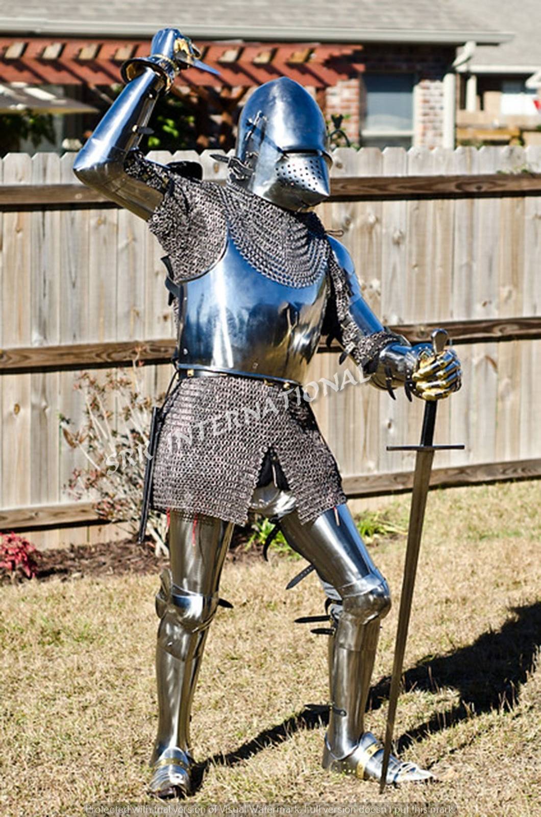 Medieval Knight Pig Face Armor Suit With Chainmail ~ Combat Full Body ...