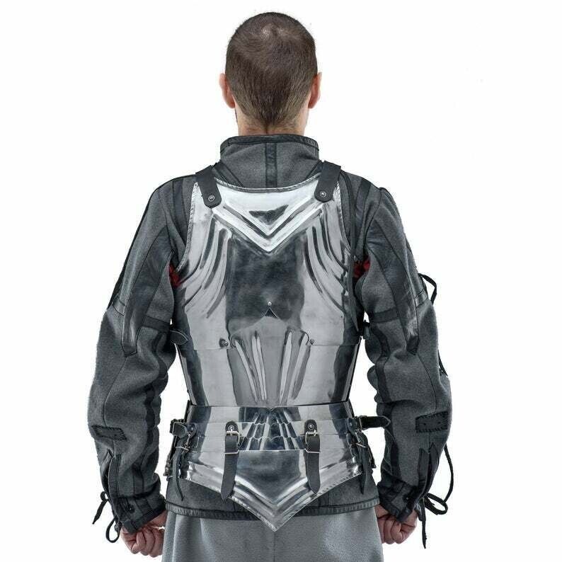 Medieval Replica Warrior Steel Gothic Cuirass Body Armor Breastplate ...