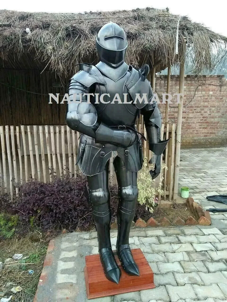 Medieval Suit Of Armor Knight Wearable Crusader Combat Full Body Armour ...