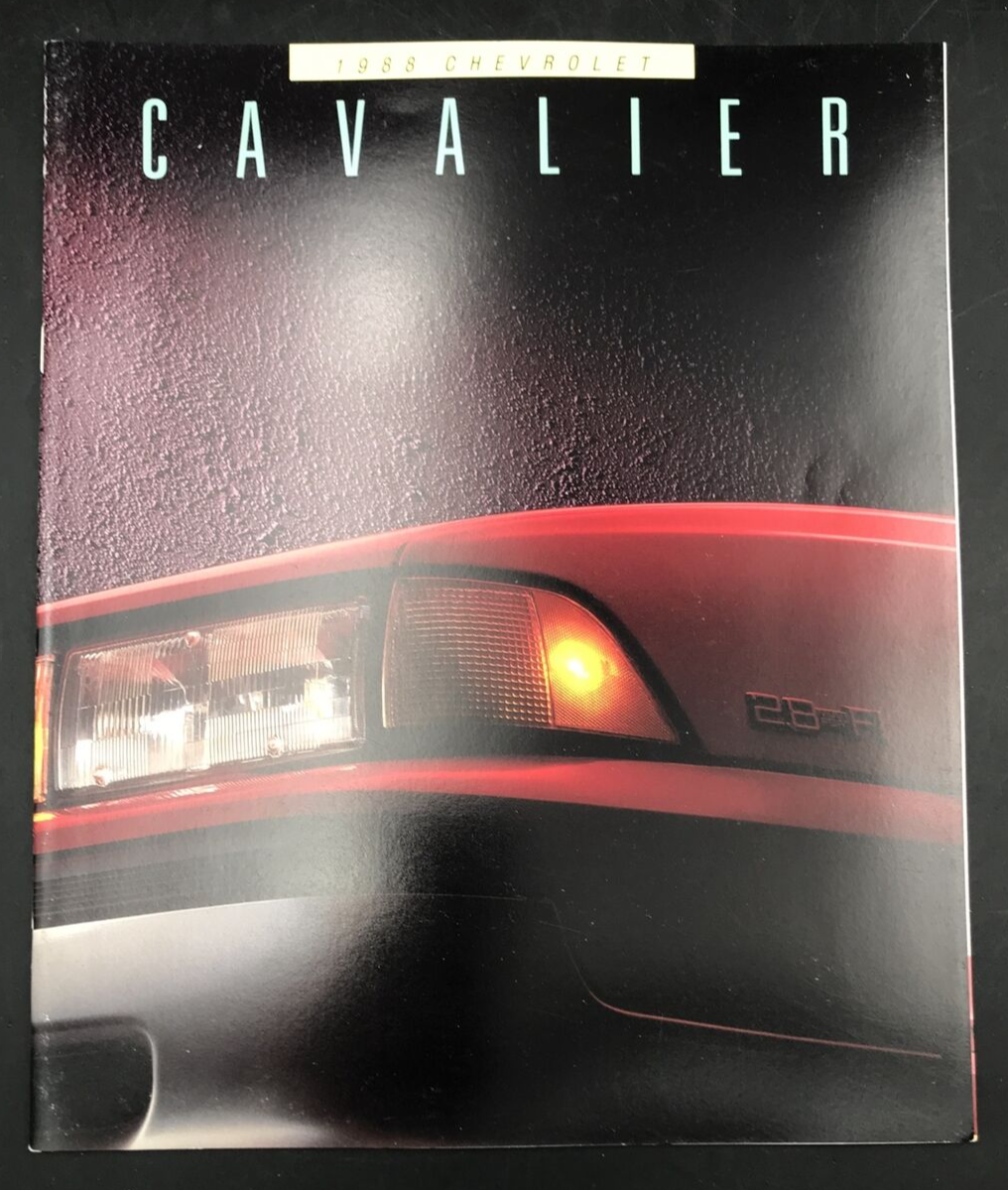1988 Chevrolet Cavalier Dealer Sales Brochure Catalog w/ Color Chart ...