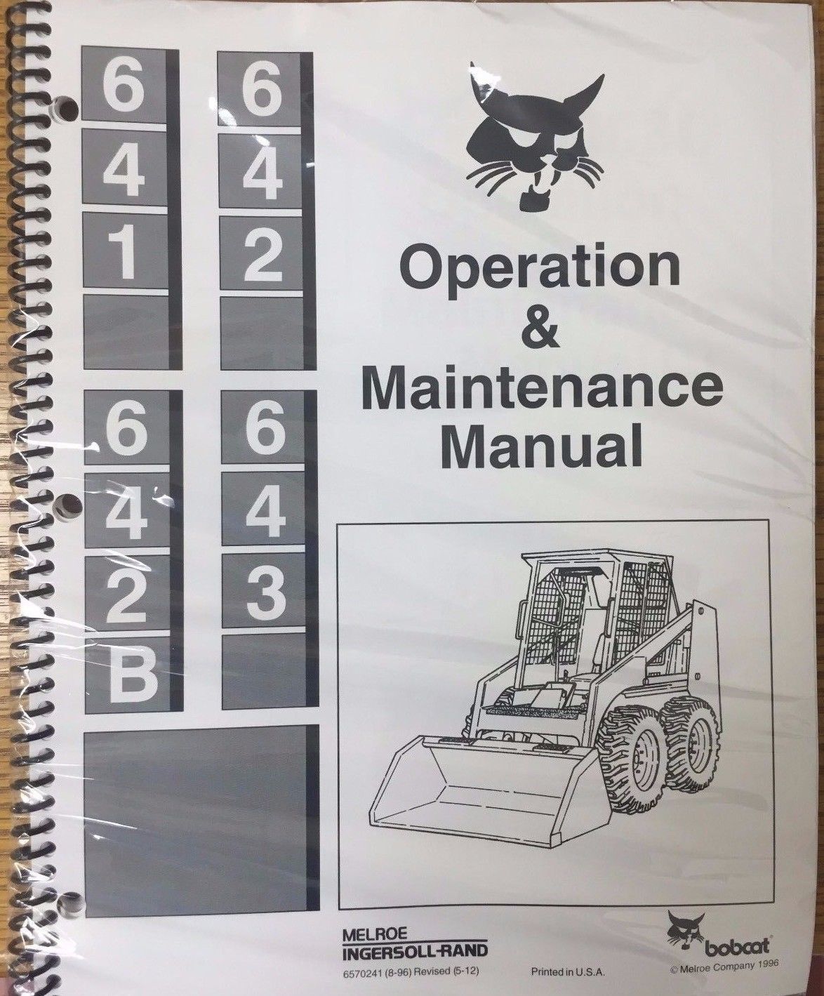 Bobcat 641, 642/B, 643 Skid Steer Operation & Maintenance Manual Owners ...