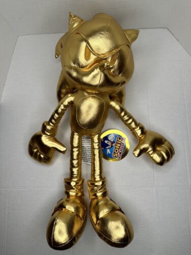 SEGA Sonic the Hedgehog Super Sonic Gold Large 21” Inch Plush HTF ...