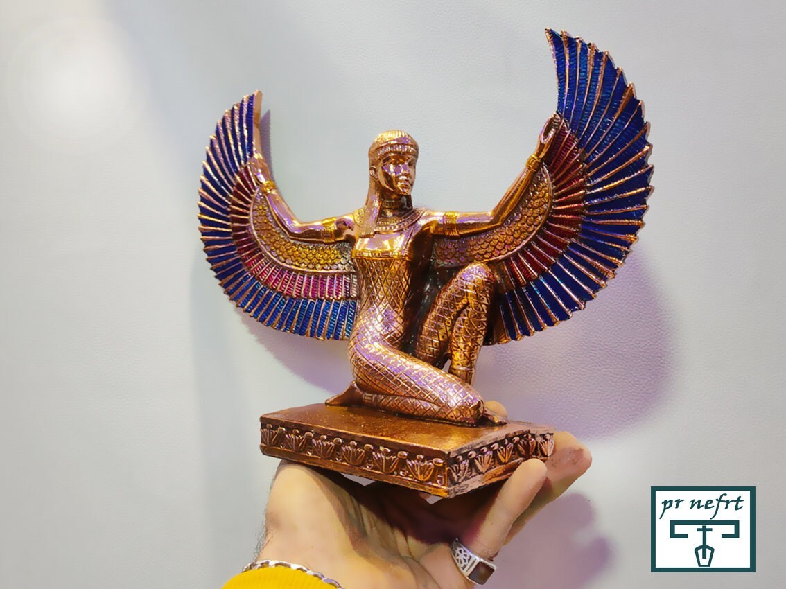 Statue of the goddess Isis. Copper statue. A rare statue of the goddess ...