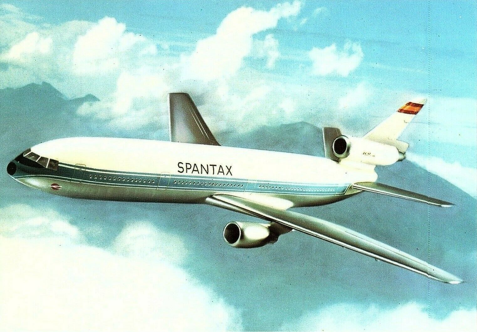 Spantax Douglas DC 10 airline issued Airplane Postcard - Non ...