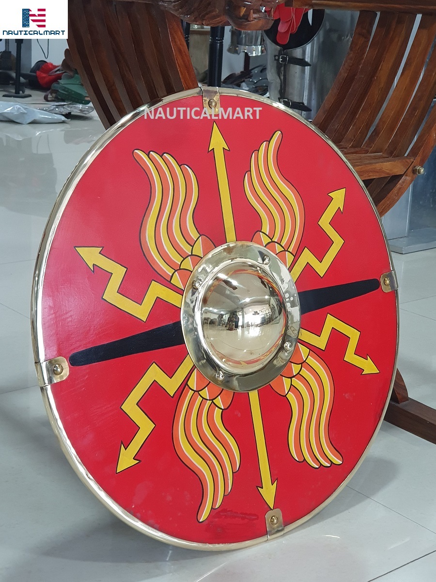 NauticalMart Wooden Round Viking Shield Legacy Battle Shield - Armor ...