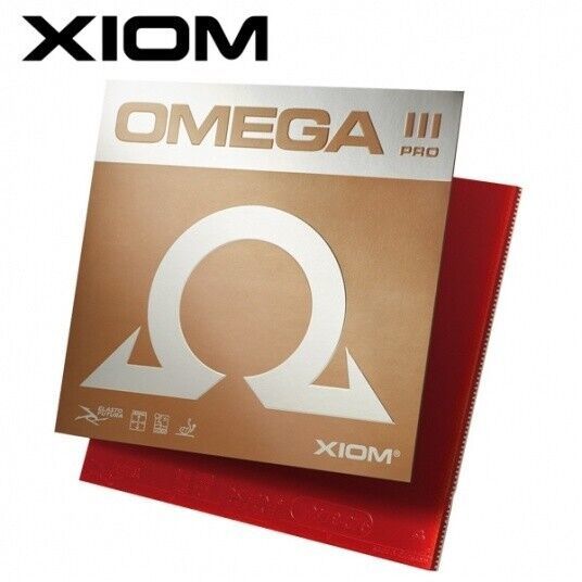 XIOM Racket Rubber Omega 3 Pro Table Tennis Rubber Black Red NWT - Badminton