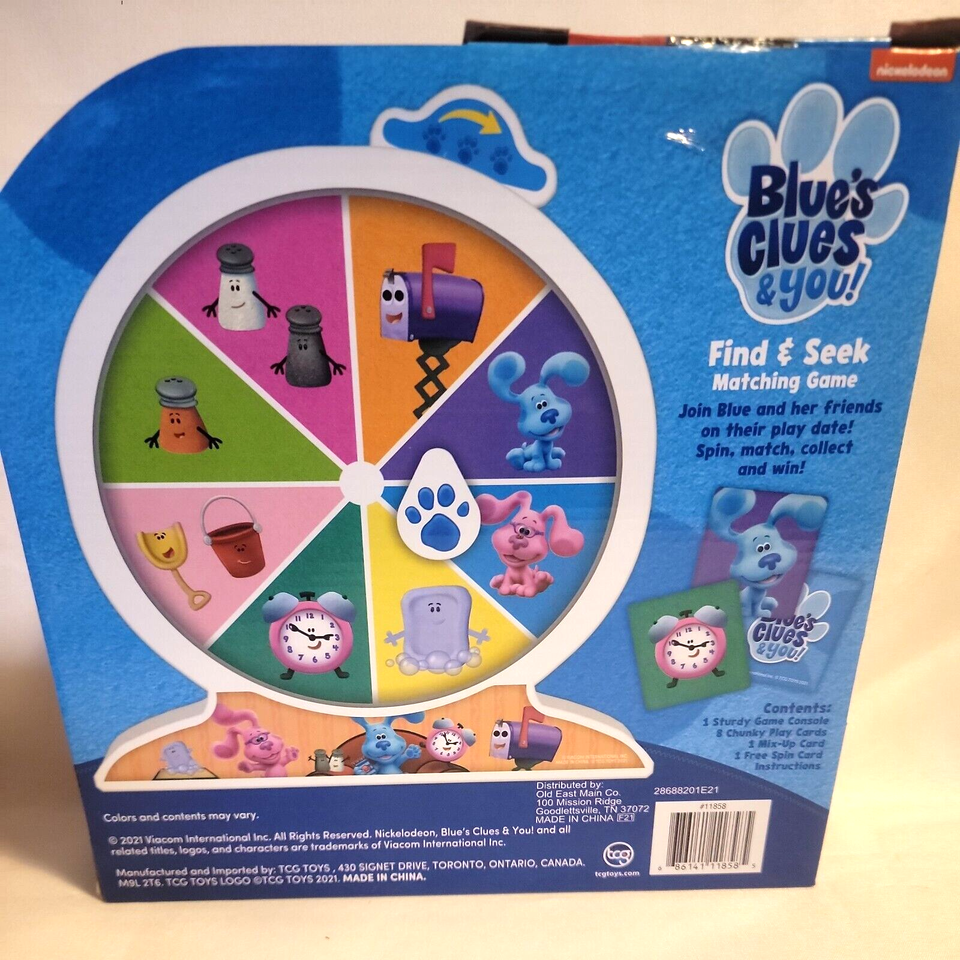 Nickelodeon Find & Seek Spinning Matching Game Memory & Match Blues ...