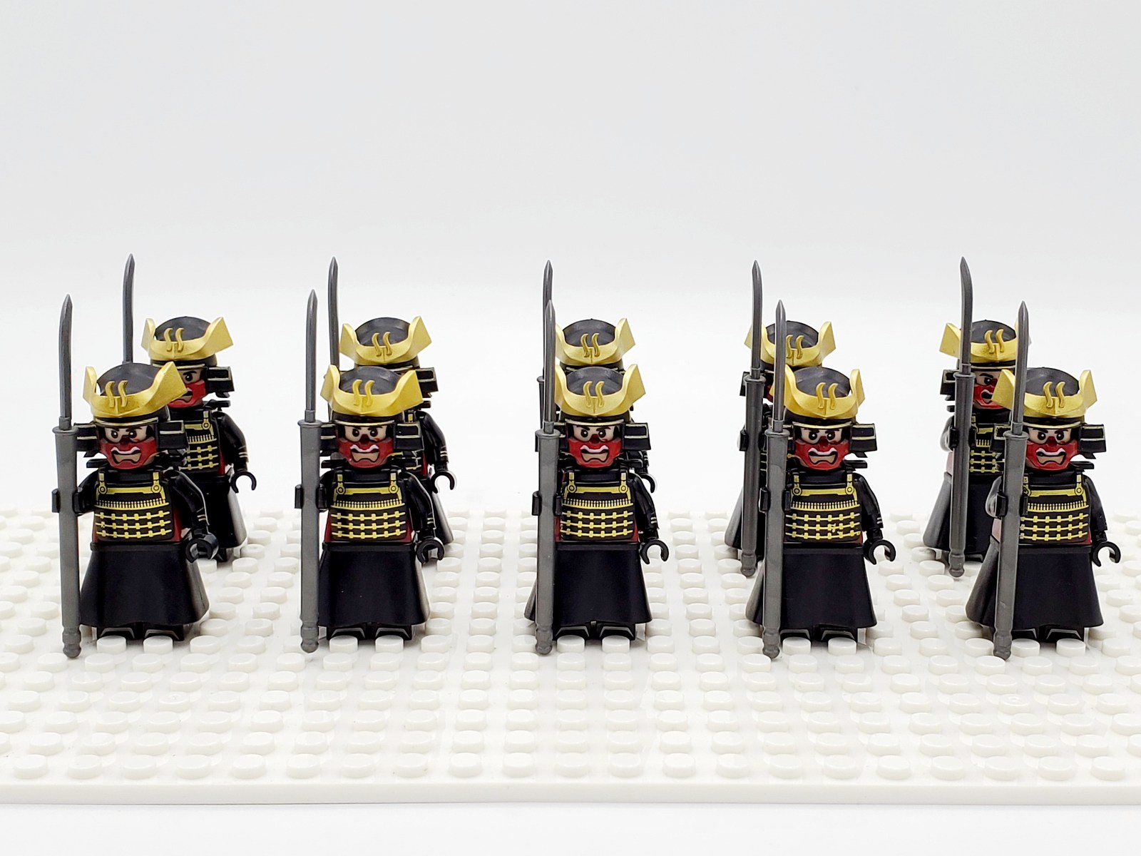 Japanese Samurai Custom Minifigures C Set x10 Lot - Building Toys