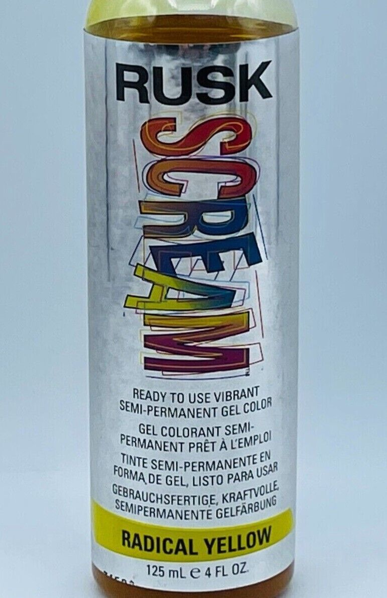 Rusk Scream Radical Yellow Semi-Permanent Gel Color 4 oz Free Shipping ...