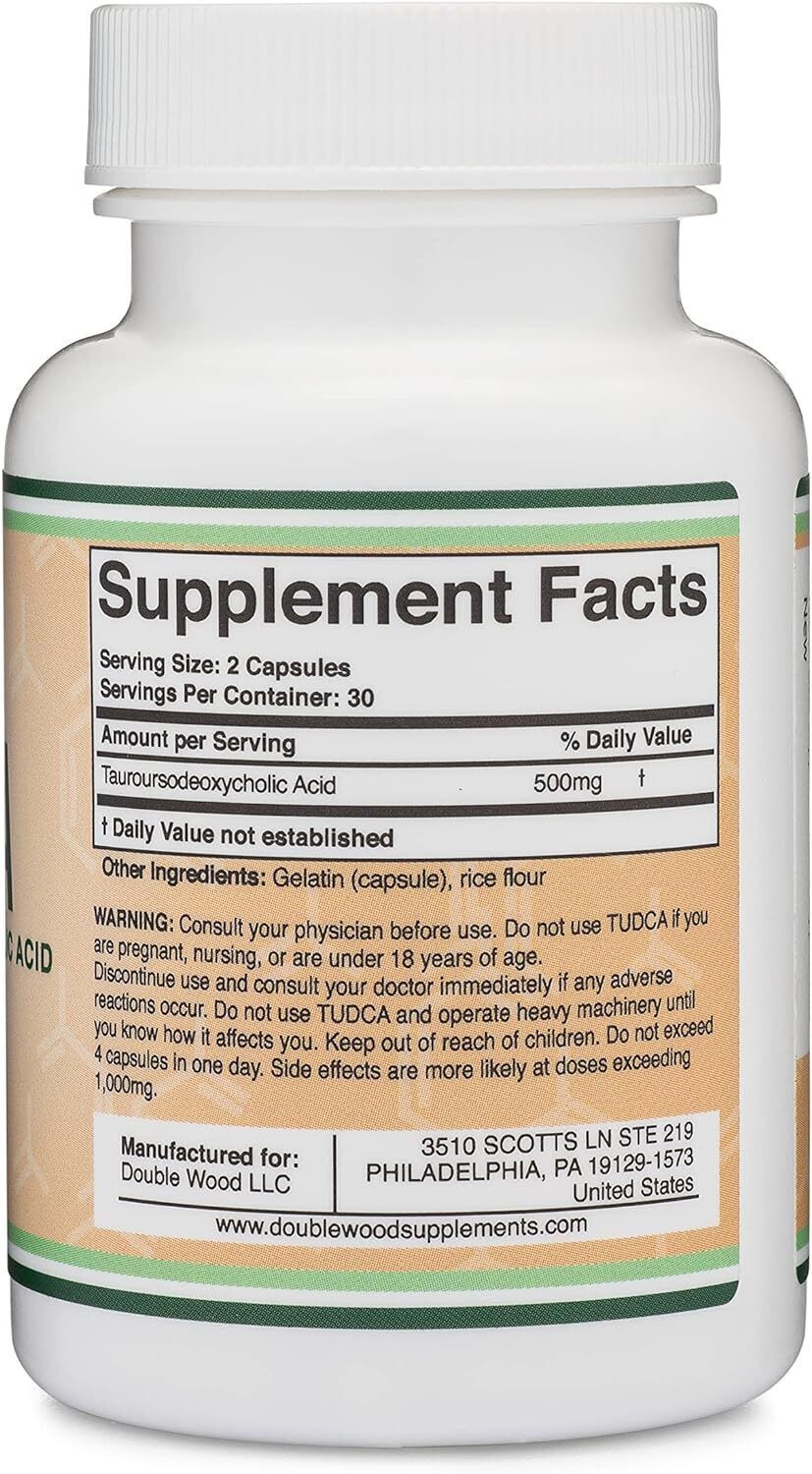 TUDCA Bile Salts Liver Support Supplement, 500mg Servings, Liver and ...