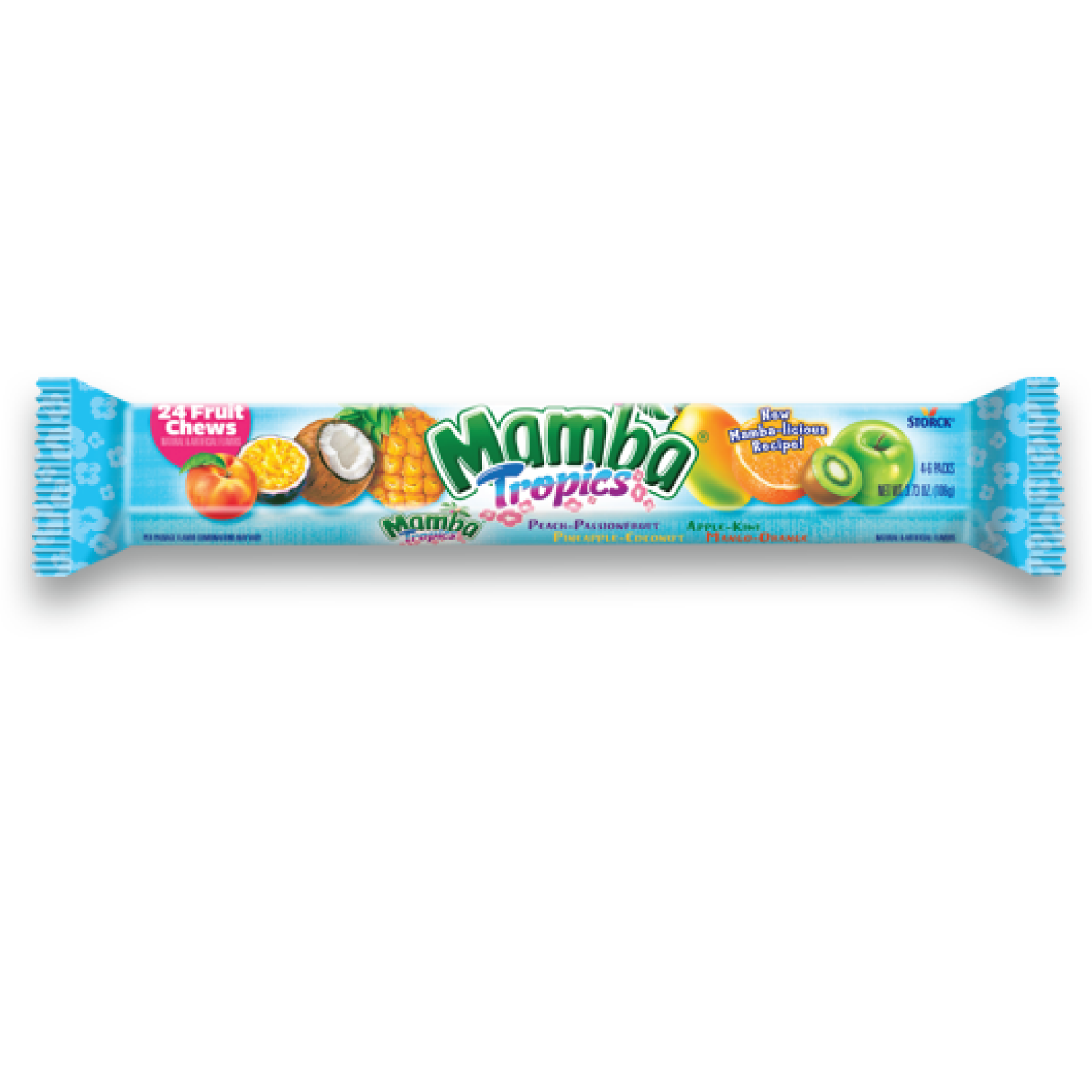 Mamba Variety Flavor Fruit Chews Candy | 24 Chews Per Pack | Mix ...