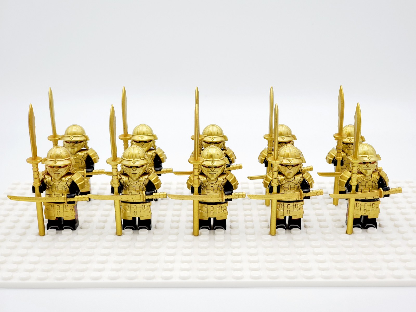 Japanese Samurai Custom Minifigures F Set x10 Lot - Building Toys & Blocks