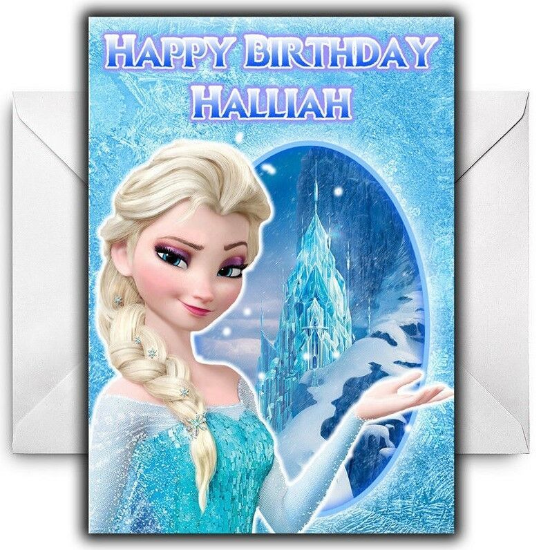 DISNEY'S FROZEN ELSA Personalised Birthday / Christmas / Card - Large ...