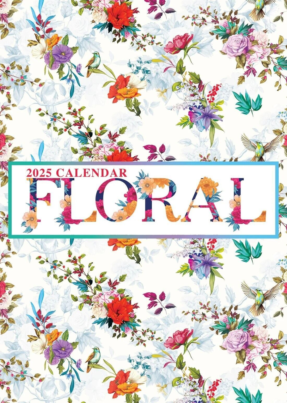 Floral Flowers A3 Calendar 2025 - Month To View - Art - Wirobound ...