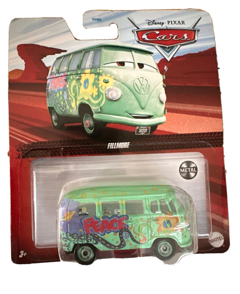 2021 DISNEY PIXAR CARS FILLMORE METAL VW BUS GREEN PEACE NEW ...