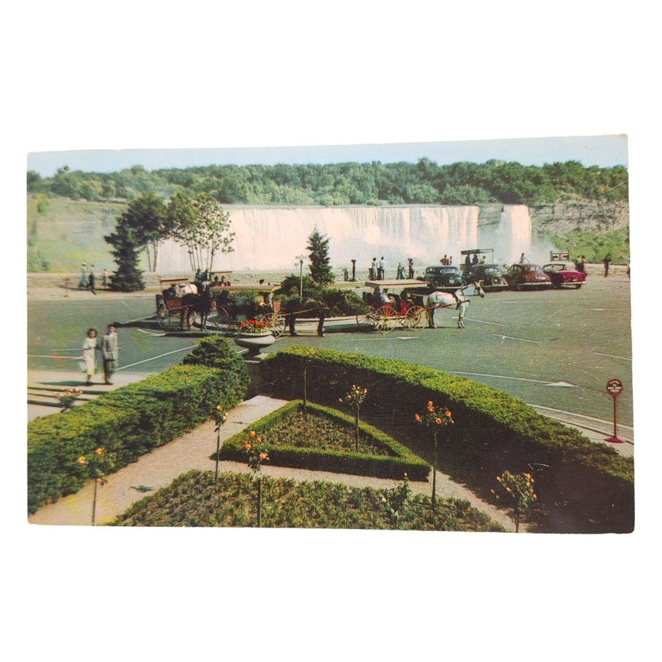 Postcard Oakes Gardens Niagara Falls Ontario Canada Chrome Unposted ...
