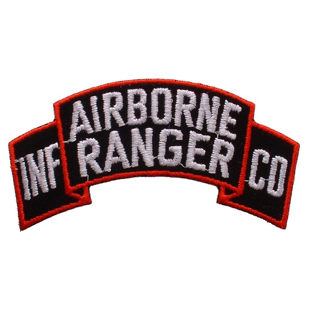 U.S. Army Airborne Ranger Patch Black & White 4" - Patches