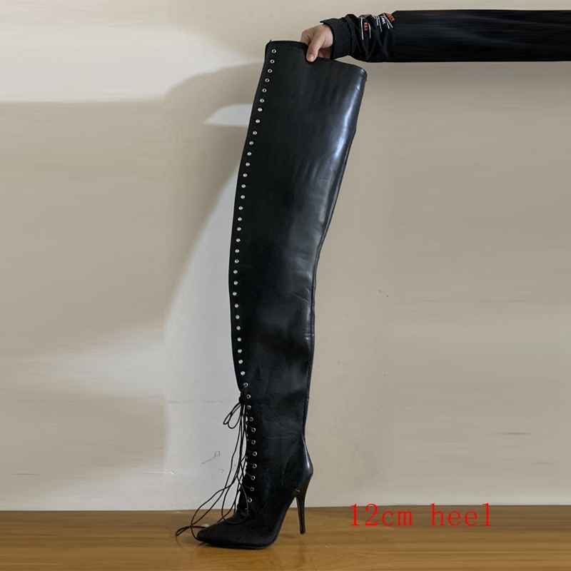 Extreme Long Boot Custom 95Cm Crotch Thigh High Boots Women Lace Up ...