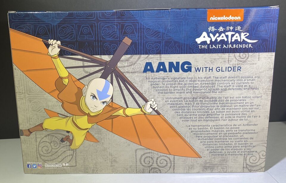 McFarlane Toys Avatar The Last Airbender Aang With Glider 5" Action ...