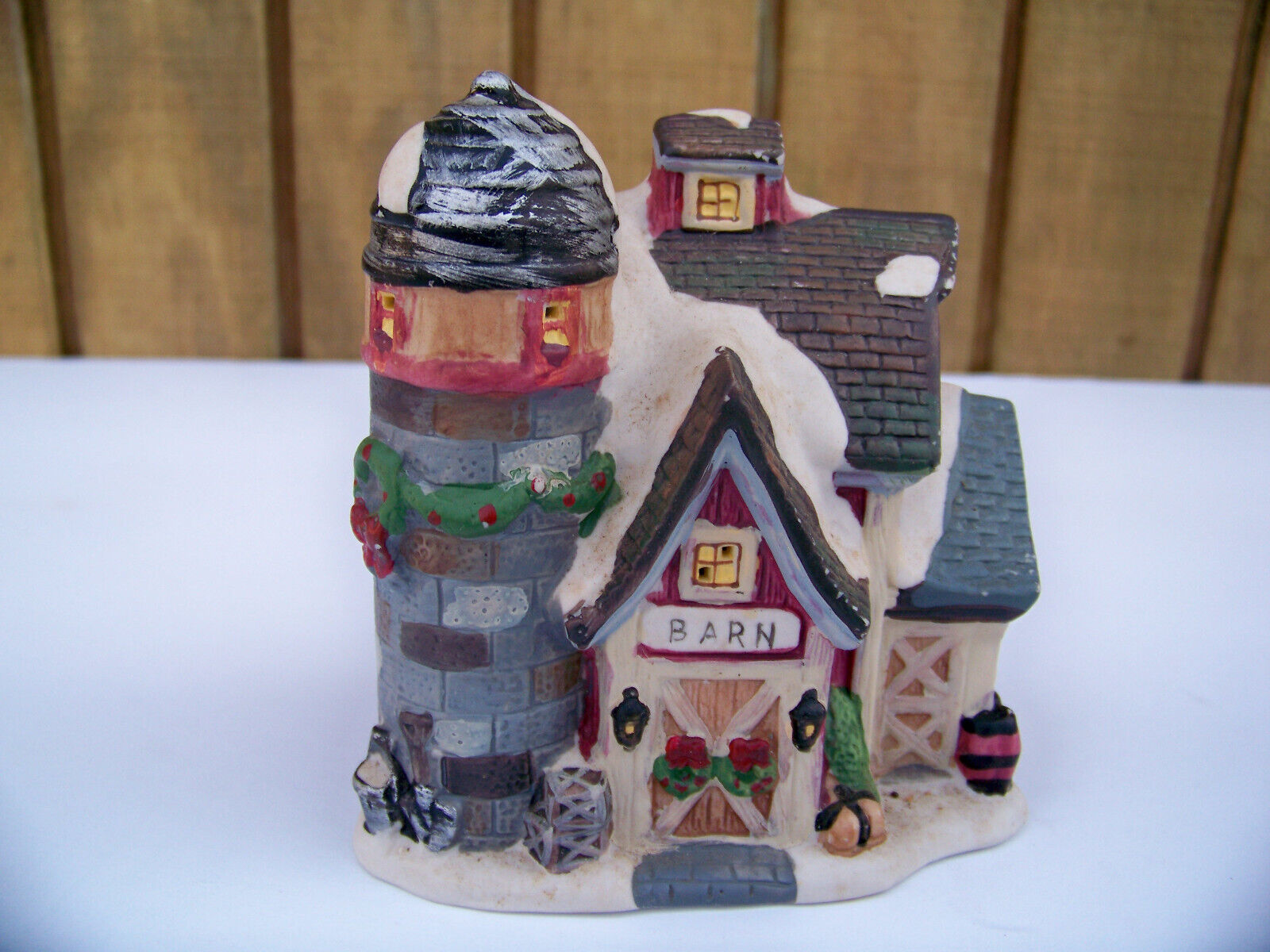 Vintage Holiday Ceramic Barn Christmas Village Houses - Villages & Houses