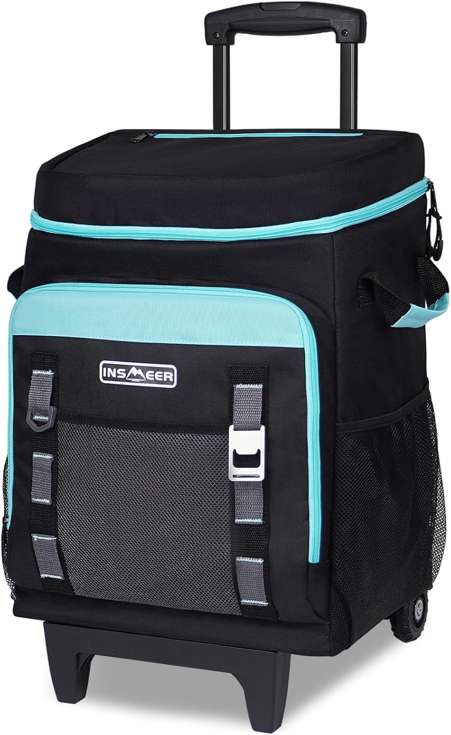 Insmeer Cooler With Wheels And Handle, 80 Cans/50L Rolling Cooler, Portable Soft - Camping Ice ...