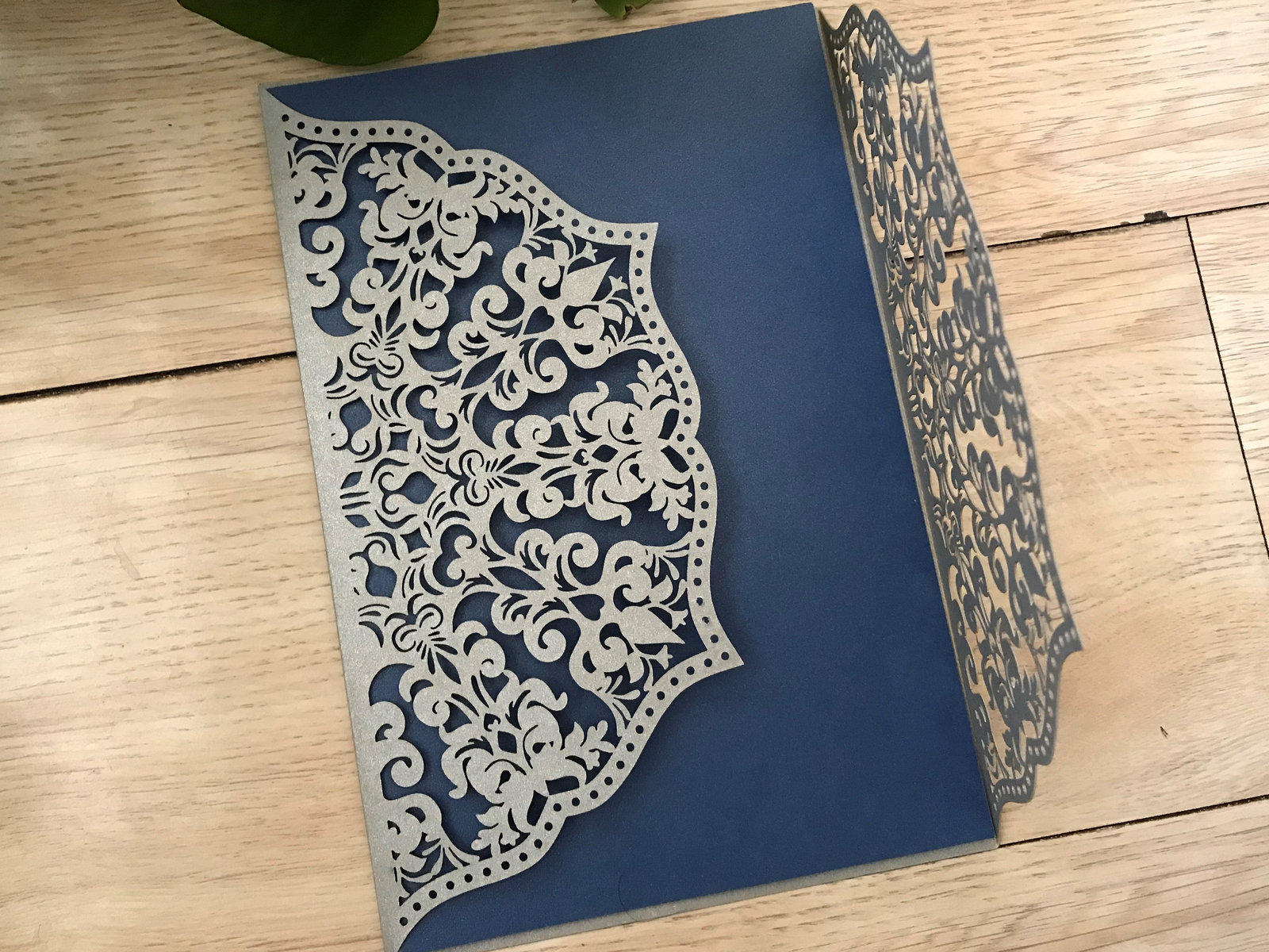 50pcs Silver Laser Cut wedding invitations cards,Birthday Party invite ...