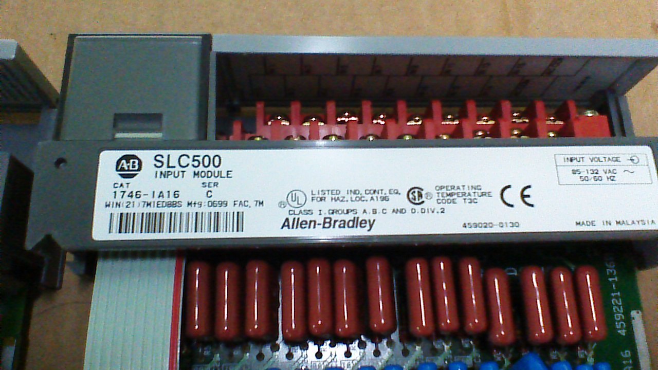 ALLEN BRADLEY SLC500 SYSTEM / (7) SLOT CHASSIS W/ PS, CPU, INPUT&OUTPUT ...