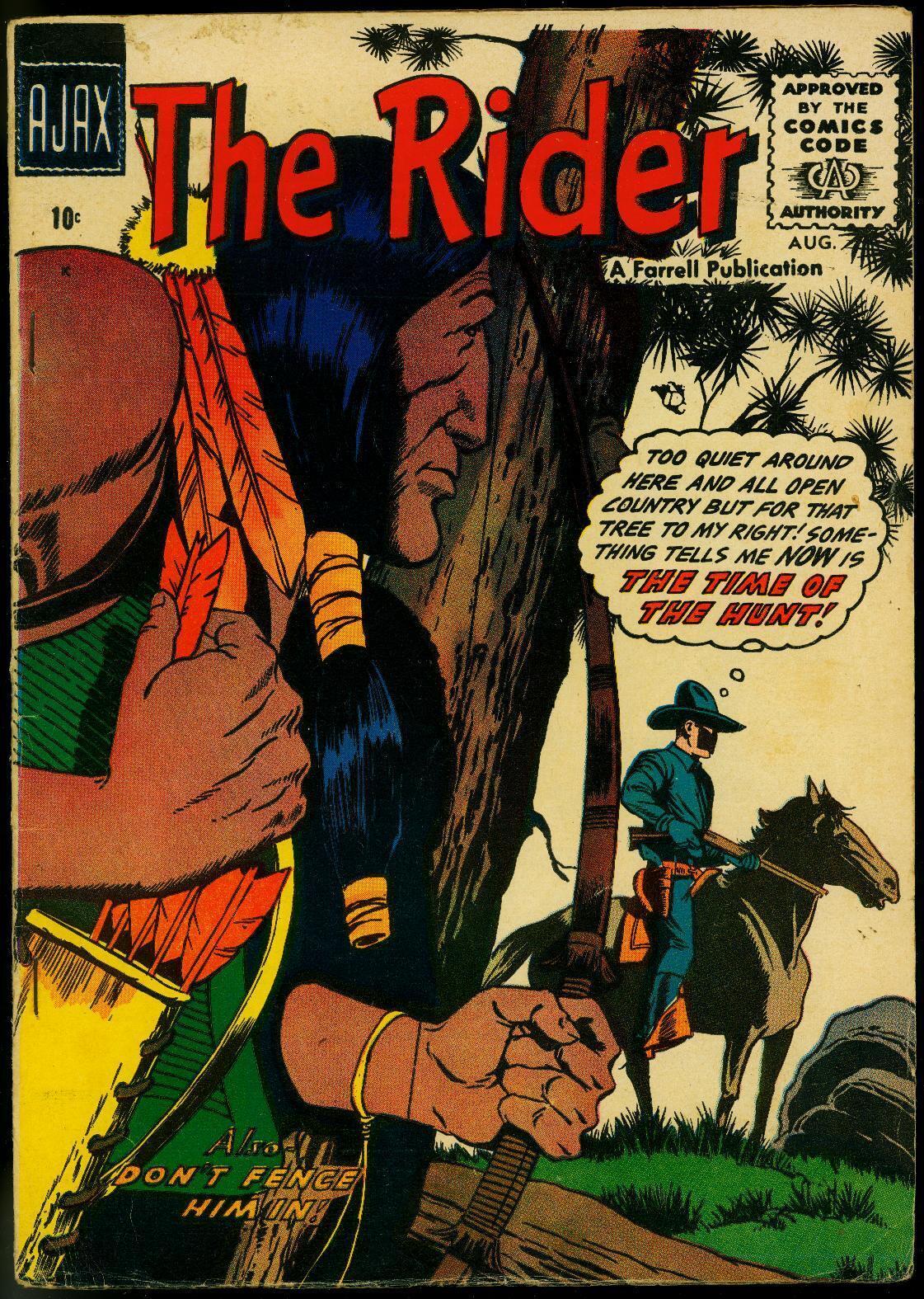THE RIDER COMICS #3 1957 AJAX/FARRELL PUBS -MASKED HERO VG - Comic ...