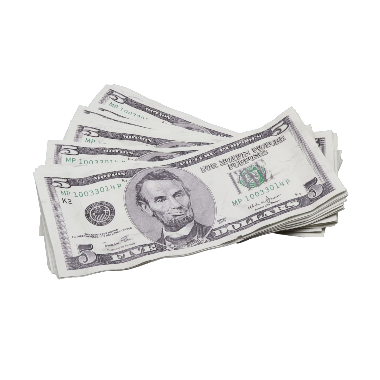 $500 Aged Full Print 2000 Series Prop Money Band - Reproductions