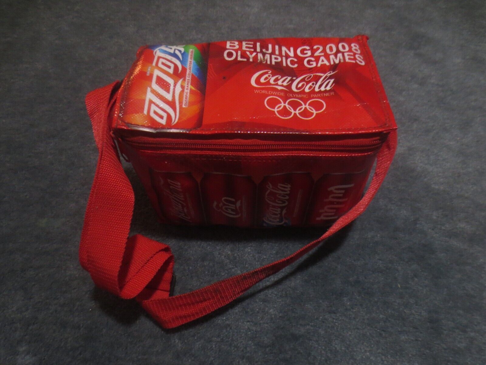 Coca-Cola Beijing Olympic Cooler with 5 Cans from Diff Countries - Soda