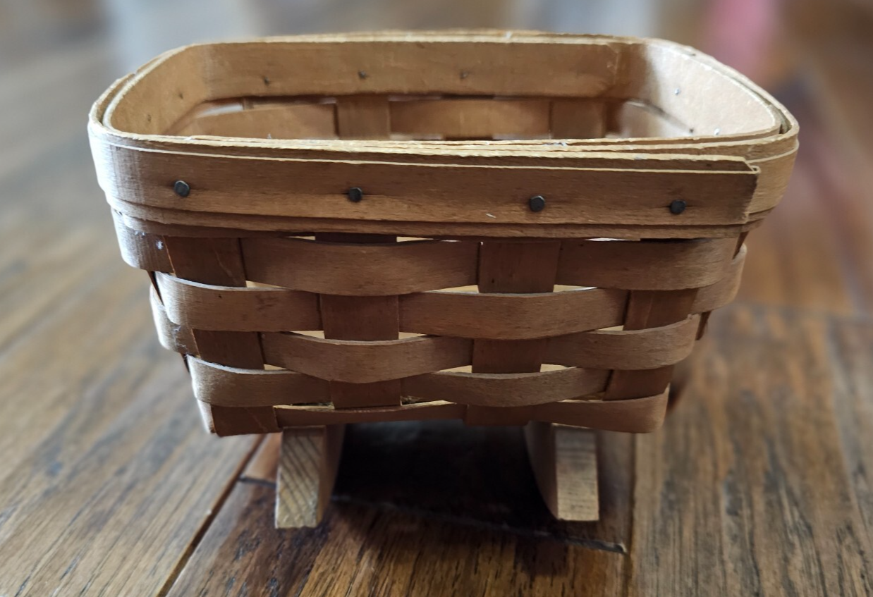 Longaberger Vtg 1988 Small Rocker Basket (Mini Cradle), Made in the USA ...